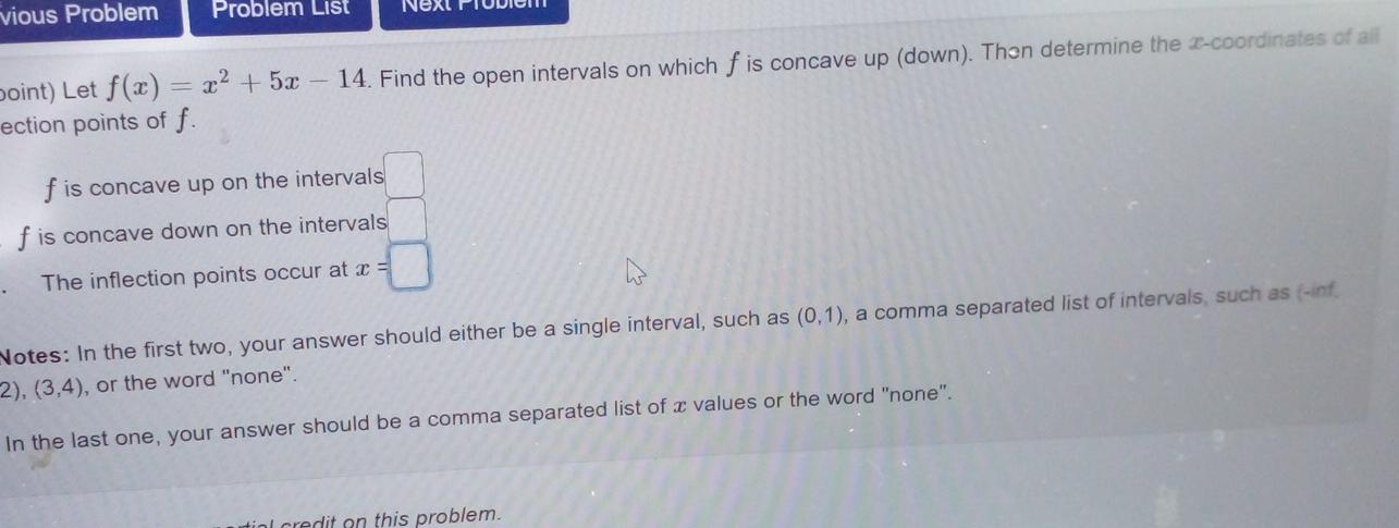Solved Ne, vious Problem Problem List 14. Find the open | Chegg.com
