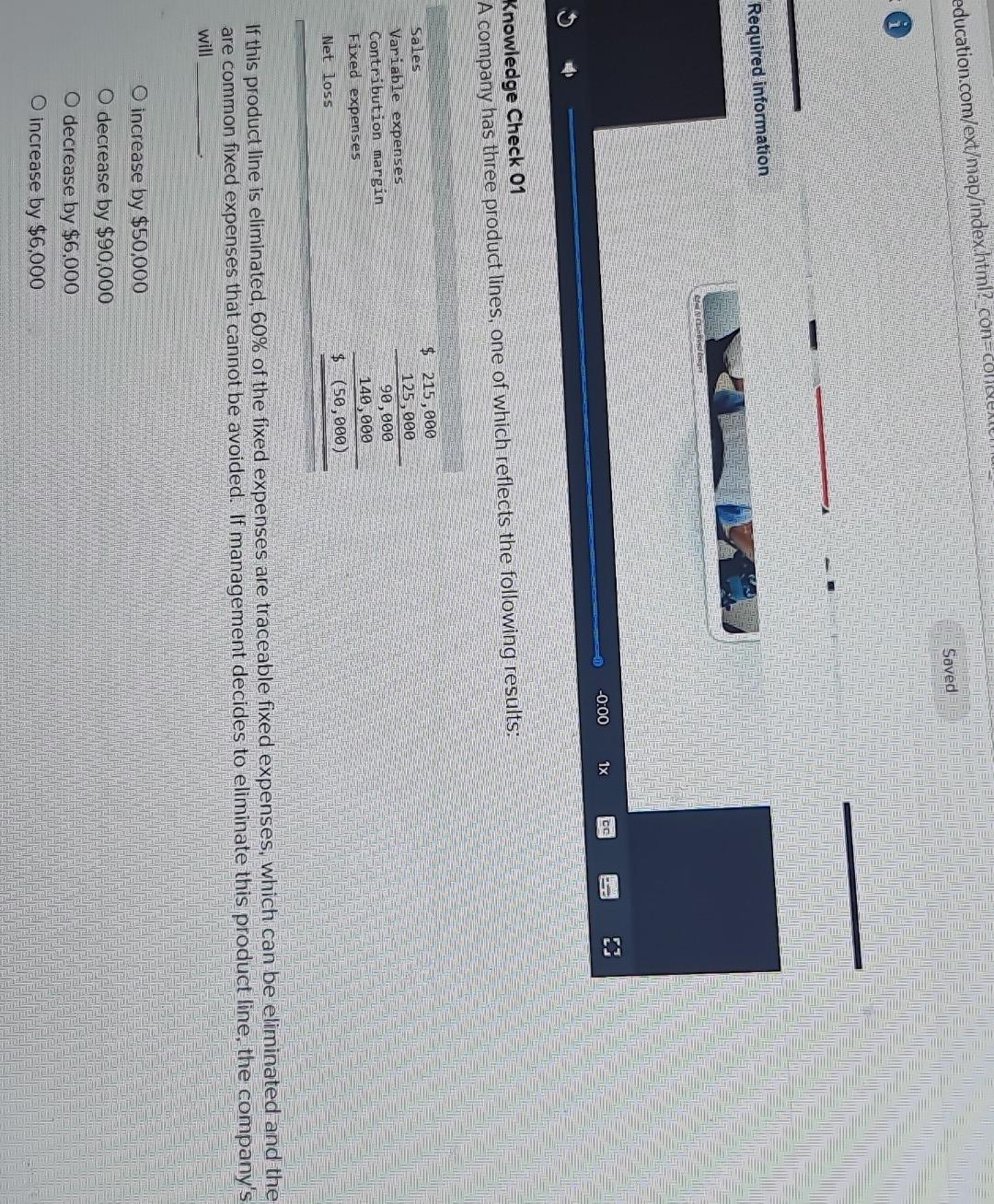 Solved Required information Knowledge Check 01 A company has | Chegg.com