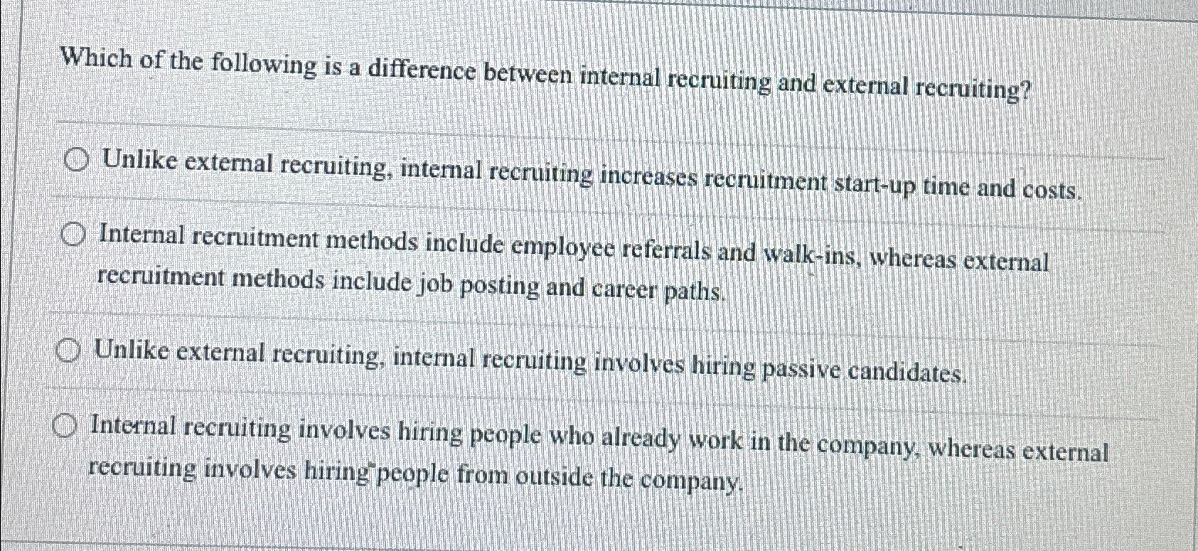 Solved Which of the following is a difference between | Chegg.com