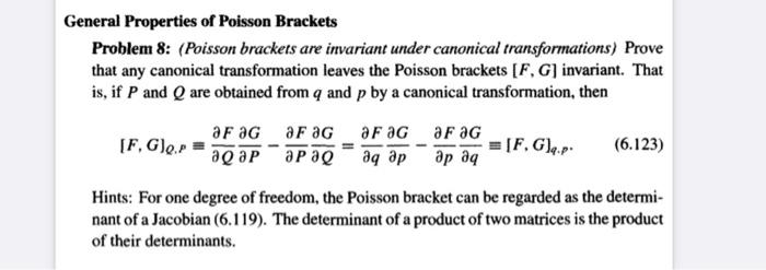 Solved ieneral Properties of Poisson Brackets Problem 8: | Chegg.com Solved ieneral Properties of Poisson Brackets Problem 8: | Chegg.com