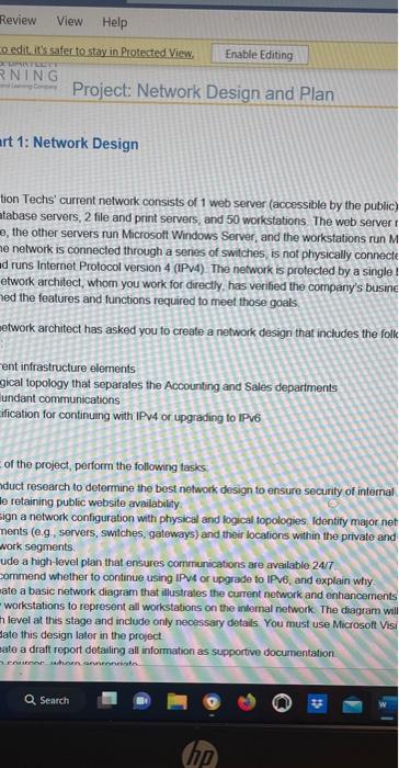 tion Techs' current network consists of 1 web server | Chegg.com
