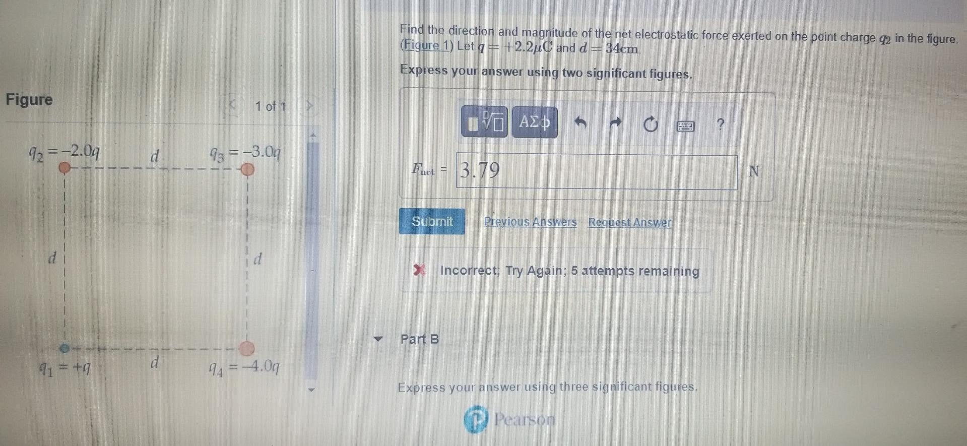 Solved Find the direction and magnitude of the net | Chegg.com