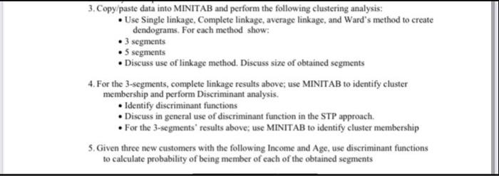 3. Copy/paste data into MINITAB and perform the | Chegg.com