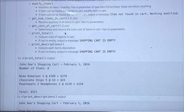 Solved Step 1: Extend the ItemToPurchase class to contain a | Chegg.com