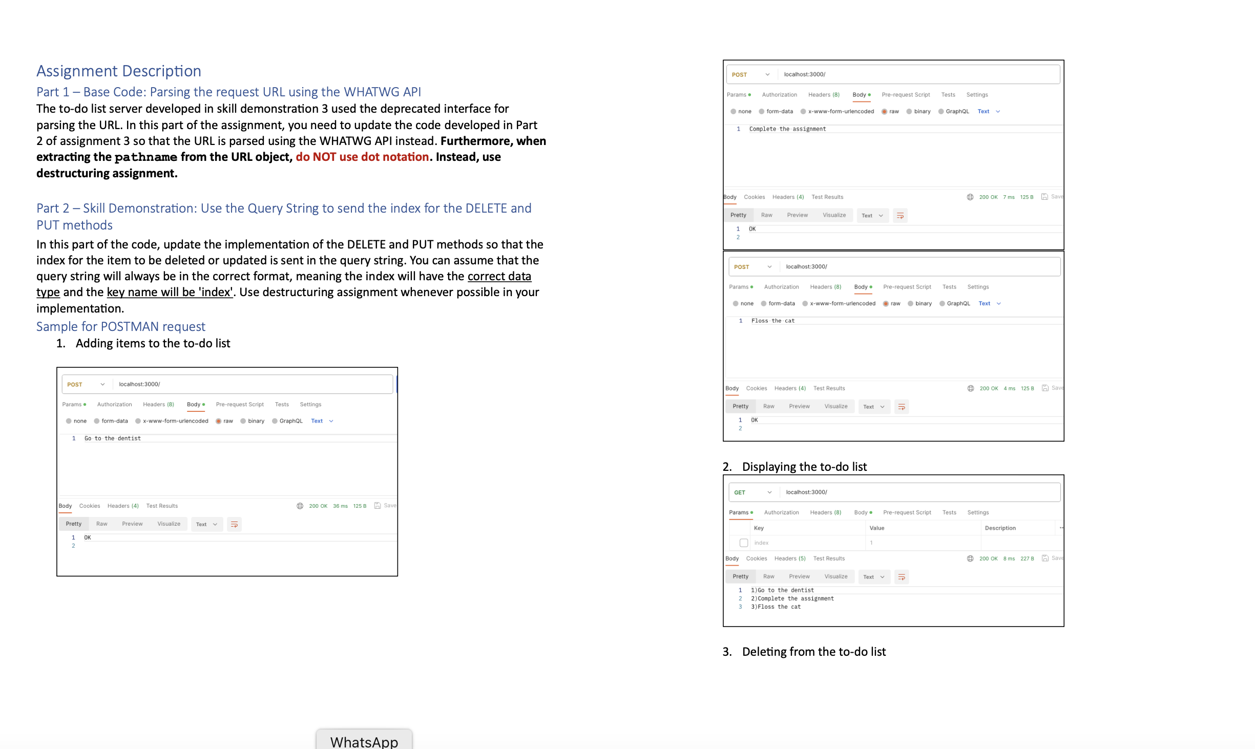 Solved I need whole js code for part 1 ﻿and part 2. | Chegg.com