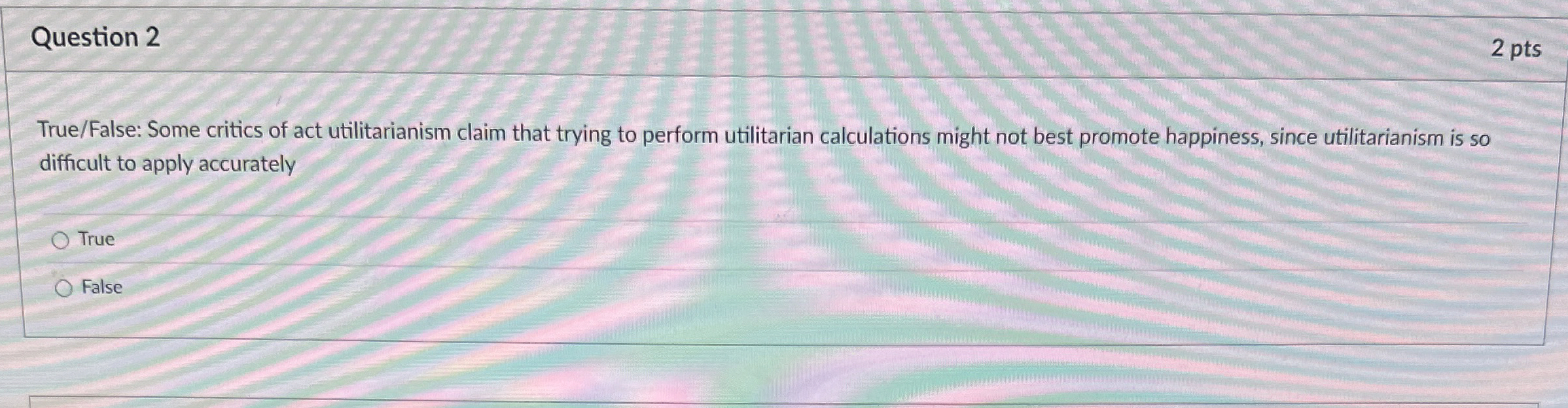 Solved Question 2True/False: Some critics of act | Chegg.com