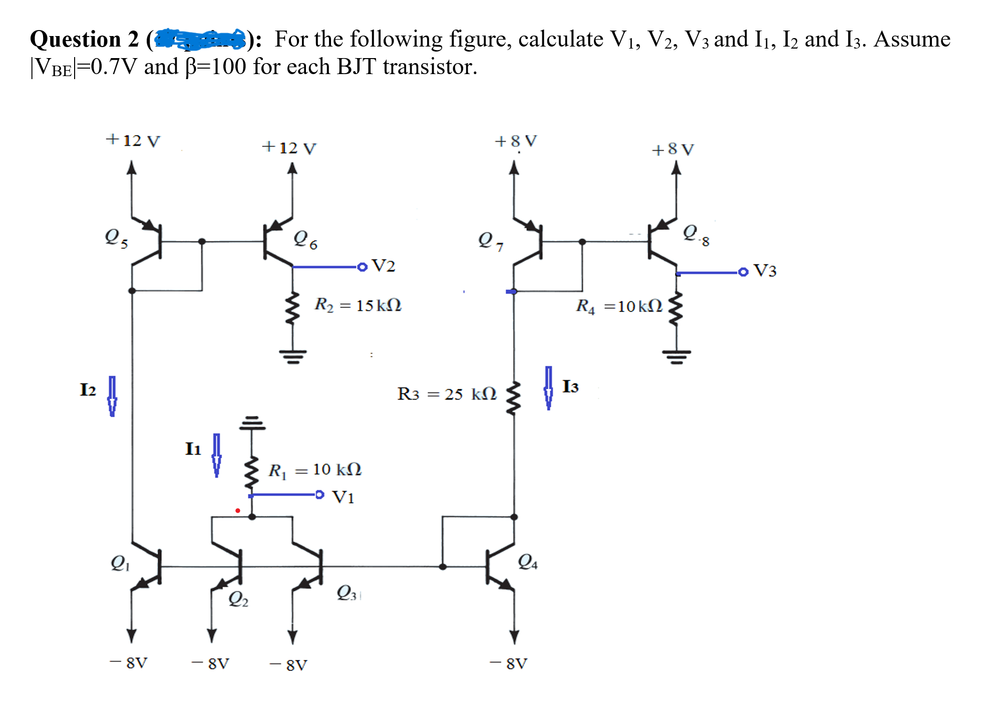 Solved Question 2 (3): For the following figure, calculate | Chegg.com