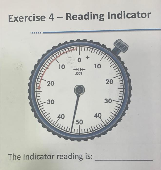 Solved Exercise 1 - Reading Indicator 0 + 5 5 .0005 - 1.06 | Chegg.com