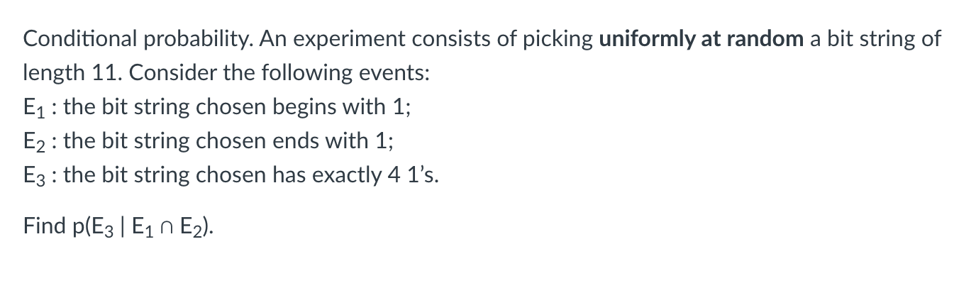 Solved Conditional probability. An experiment consists of | Chegg.com