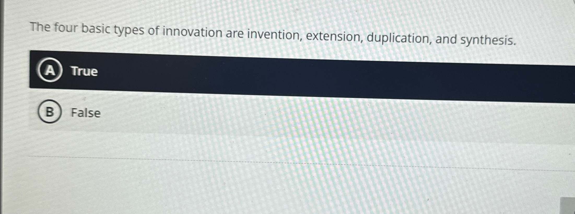 Solved The four basic types of innovation are invention, | Chegg.com