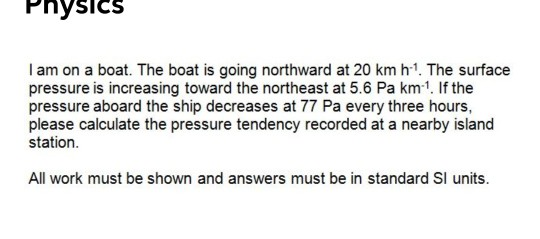 Solved Physics I am on a boat. The boat is going northward | Chegg.com