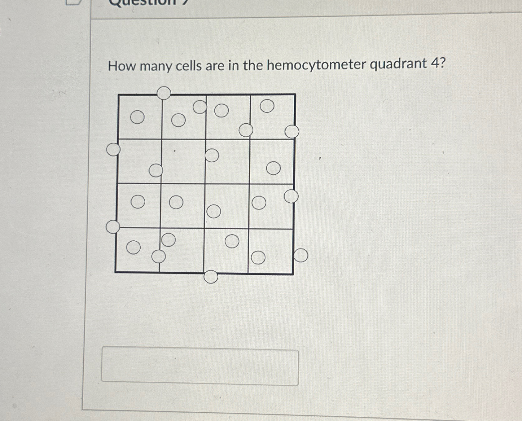Solved How Many Cells Are In The Hemocytometer Quadrant 4