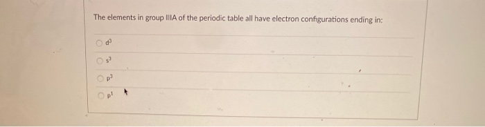 Solved The elements in group IIIA of the periodic table all | Chegg.com