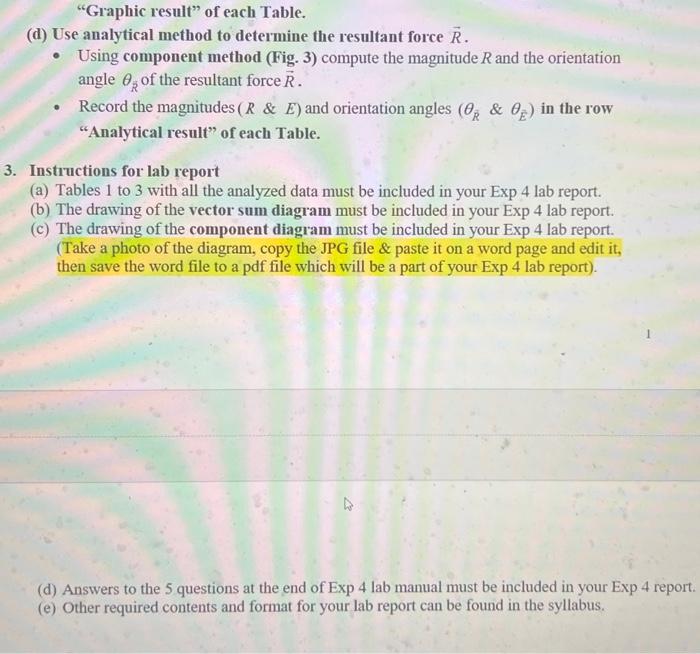 Solved Instructions for data analysis and lab report | Chegg.com