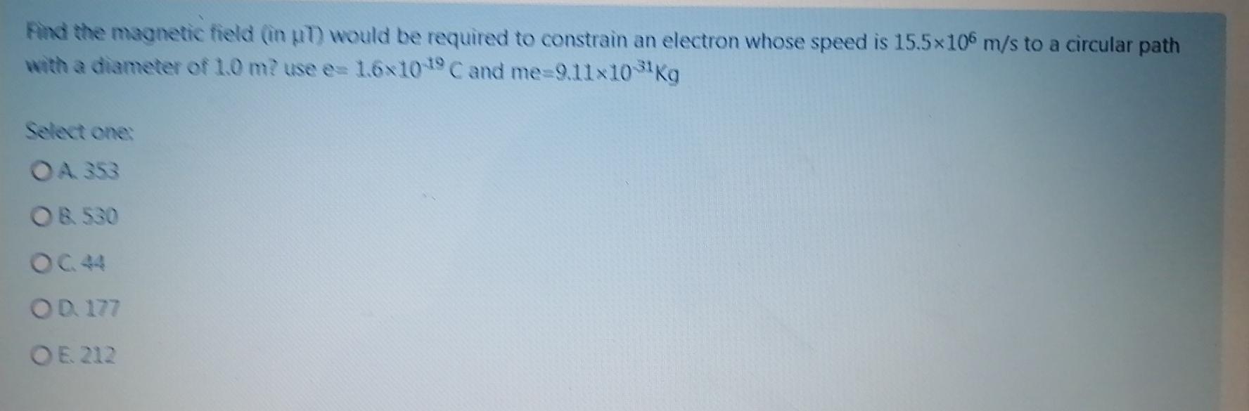 Solved Find the magnetic field (in ut) would be required to | Chegg.com
