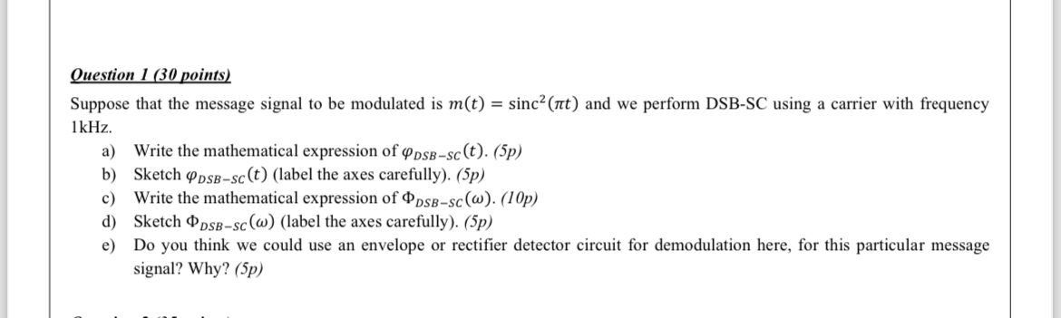 Solved Ouestion 1 (30 ﻿points)Suppose that the message | Chegg.com