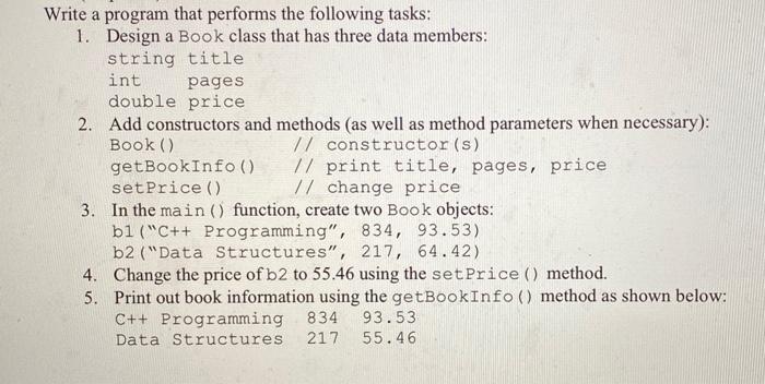 Solved Write a program that performs the following tasks: 1. | Chegg.com