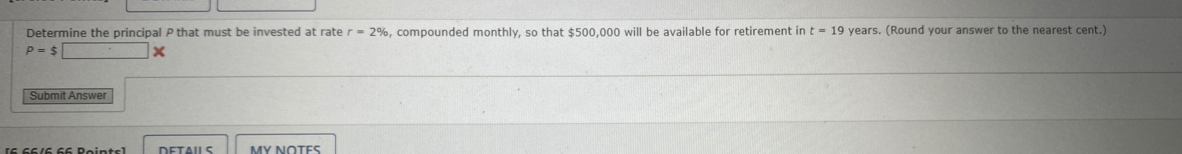 Solved Determine the principal P ﻿that must be invested at | Chegg.com