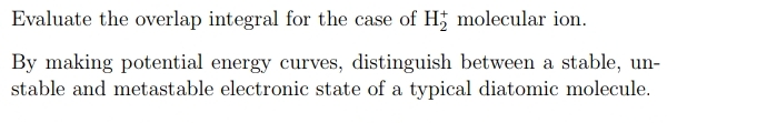 Solved Evaluate the overlap integral for the case of | Chegg.com