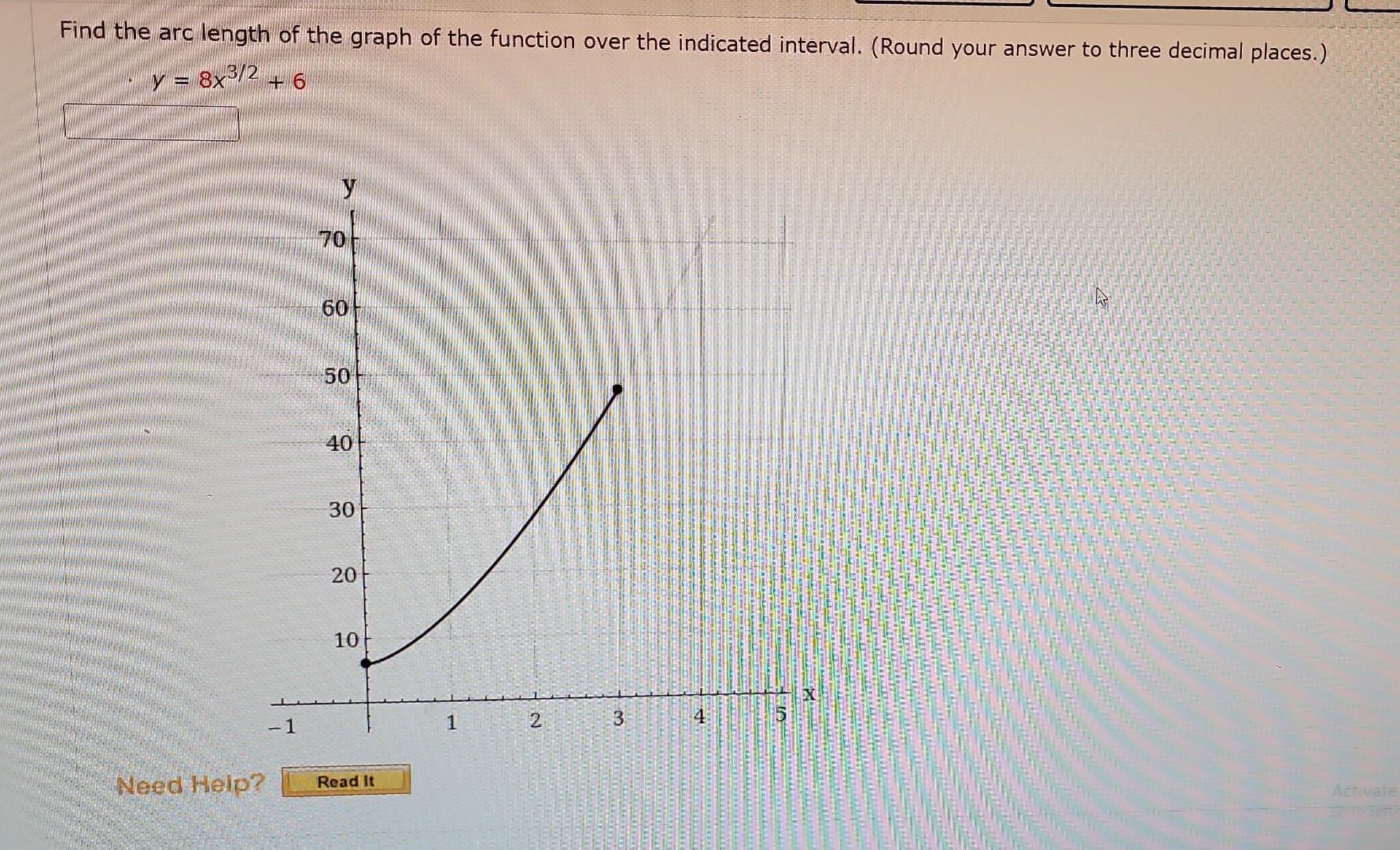 Solved y=32x3/2+5Find the arc length of the graph of the | Chegg.com