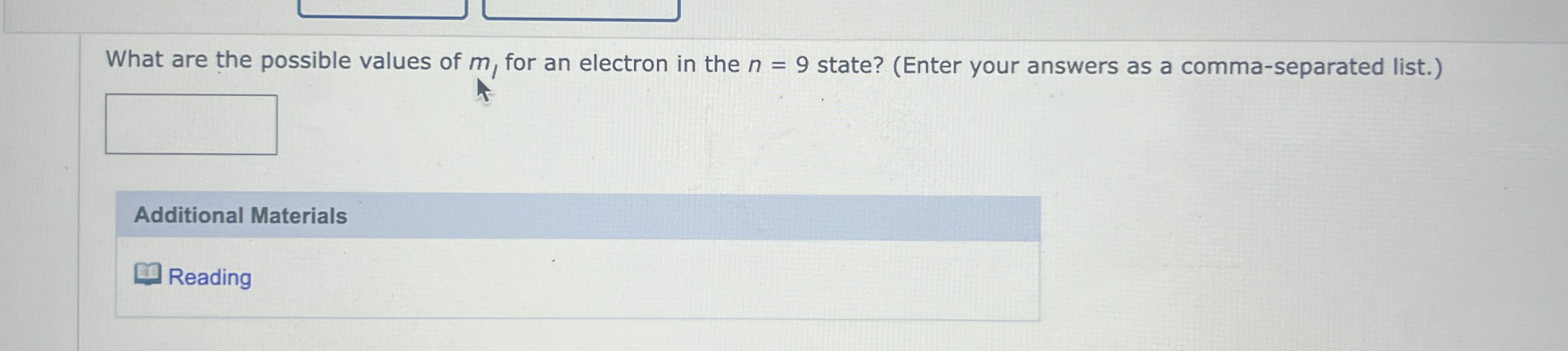 Solved What are the possible values of m, for ﻿for electron | Chegg.com
