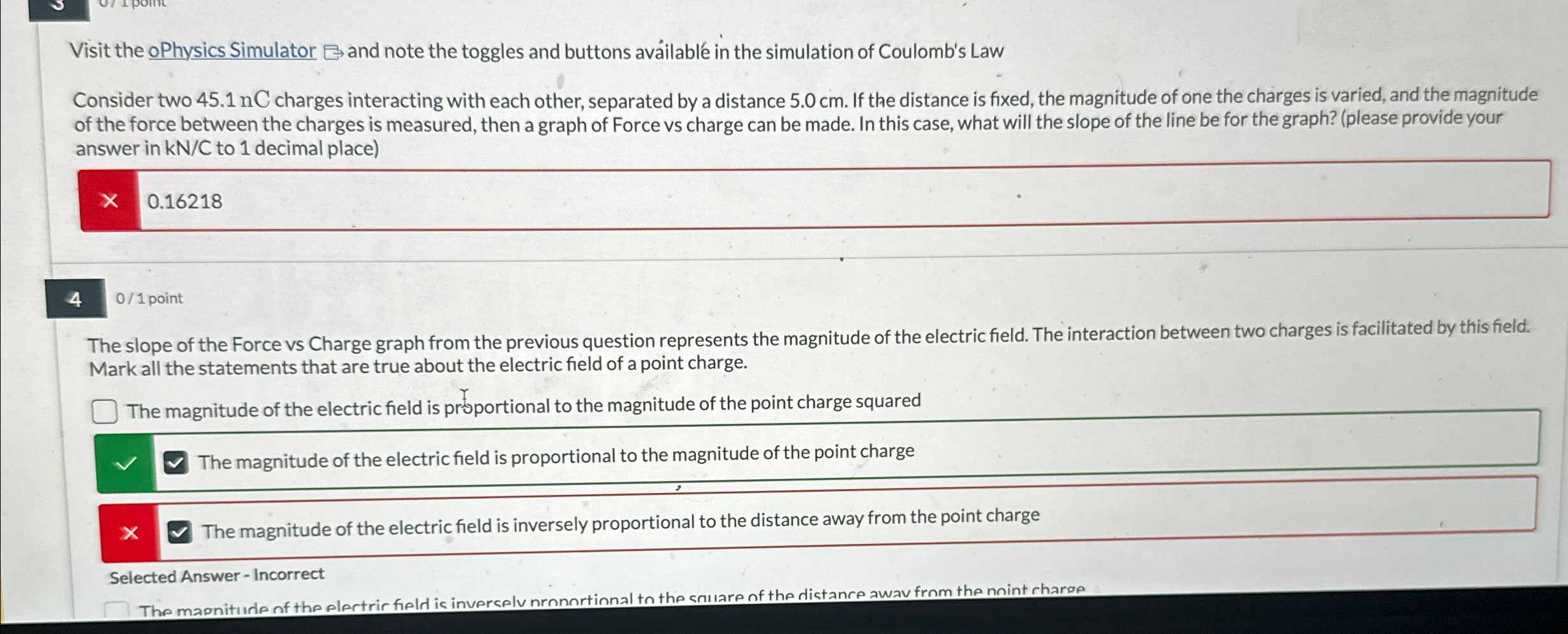 Solved Visit the oPhysics Simulator ⇄ ﻿and note the toggles | Chegg.com