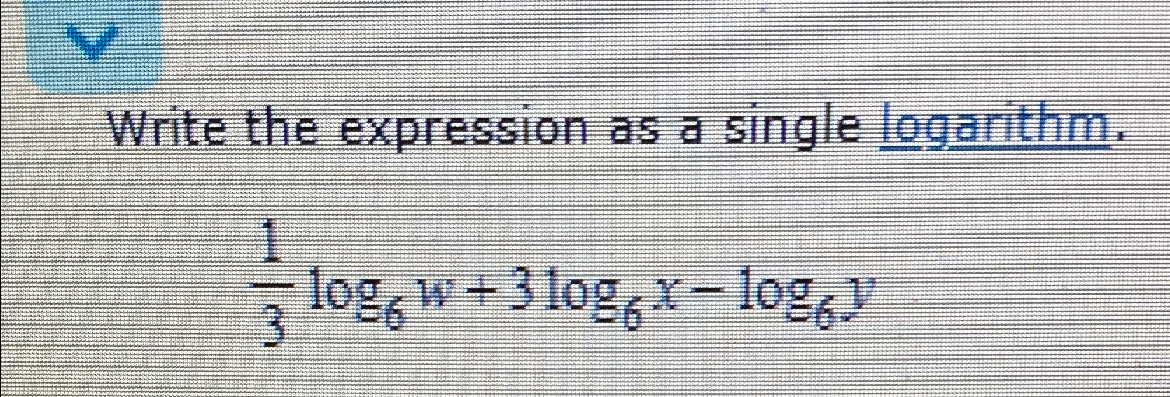 Solved Write the expression as a single | Chegg.com