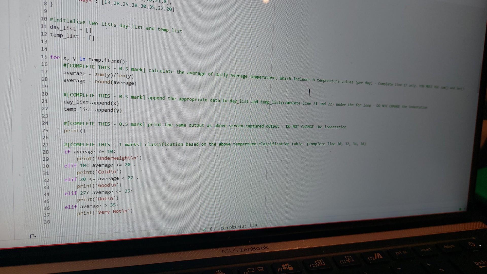 3 marks) istruction. T.py)) Your program should | Chegg.com