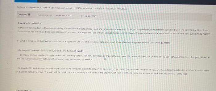 Solved Dashboard > My courses > Top Bachelor of Business | Chegg.com
