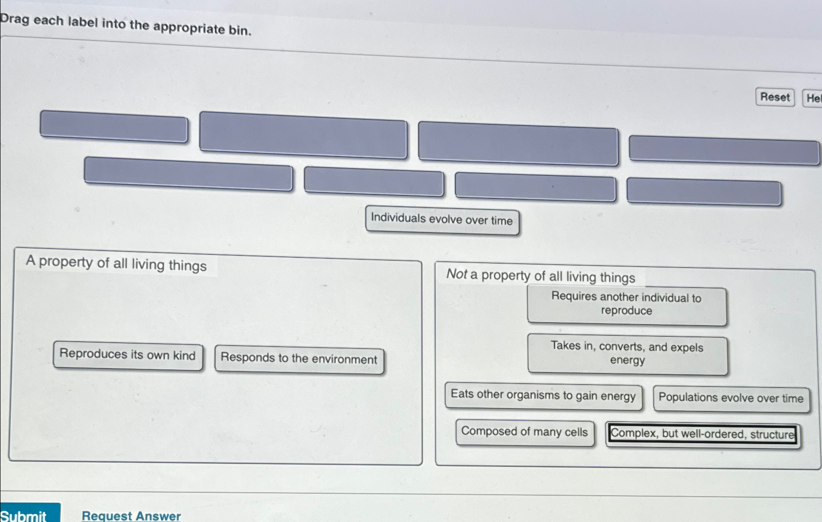 Solved Drag each label into the appropriate bin.Individuals | Chegg.com