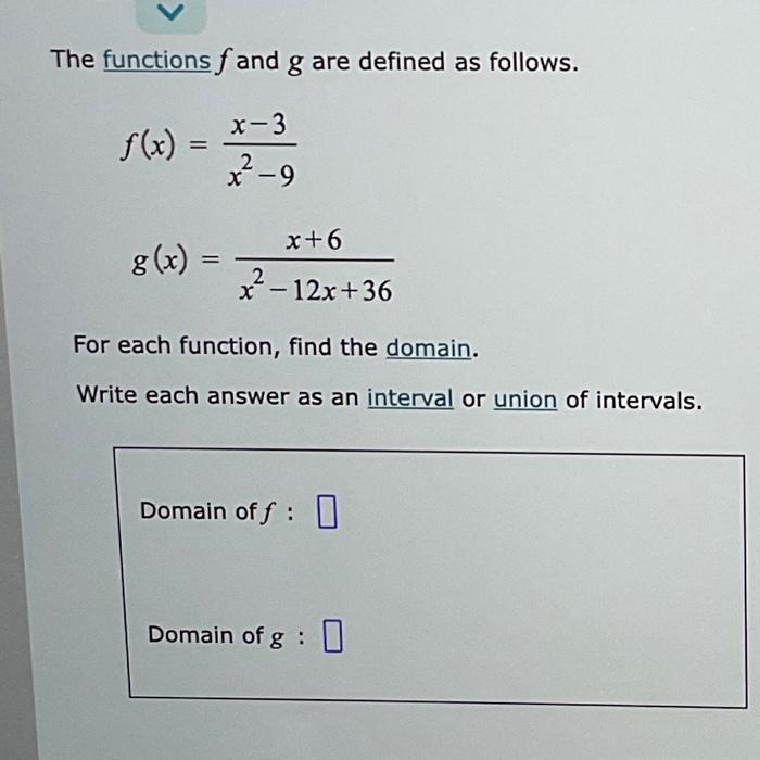 Solved The functions fand g are defined as follows. f(x) = = | Chegg.com