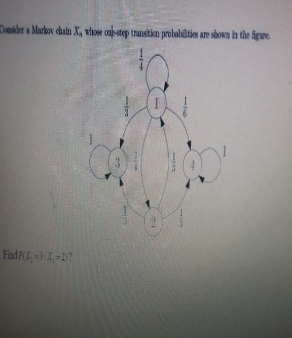 Solved Consider a Markov chain X, whose one-step transition | Chegg.com