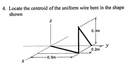 Solved 4. Locate the centroid of the uniform wire bent in | Chegg.com