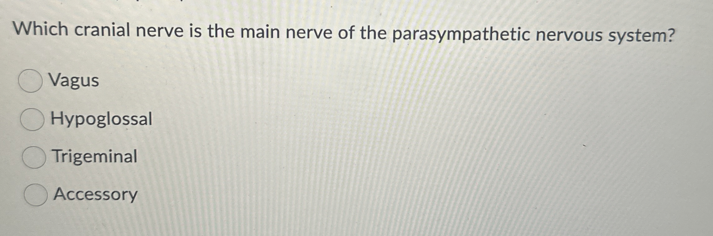 Solved Which cranial nerve is the main nerve of the | Chegg.com