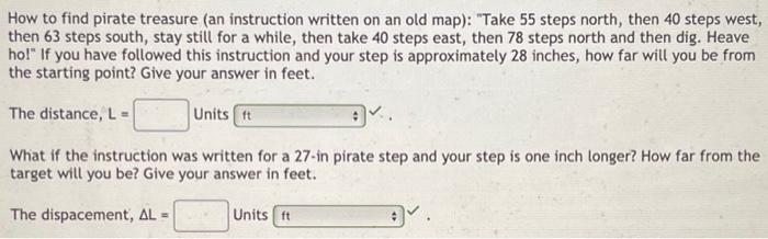 Solved How to find pirate treasure (an instruction written | Chegg.com