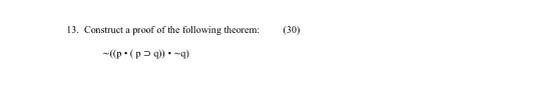 Solved 13. Construct a proof of the following theorem: | Chegg.com