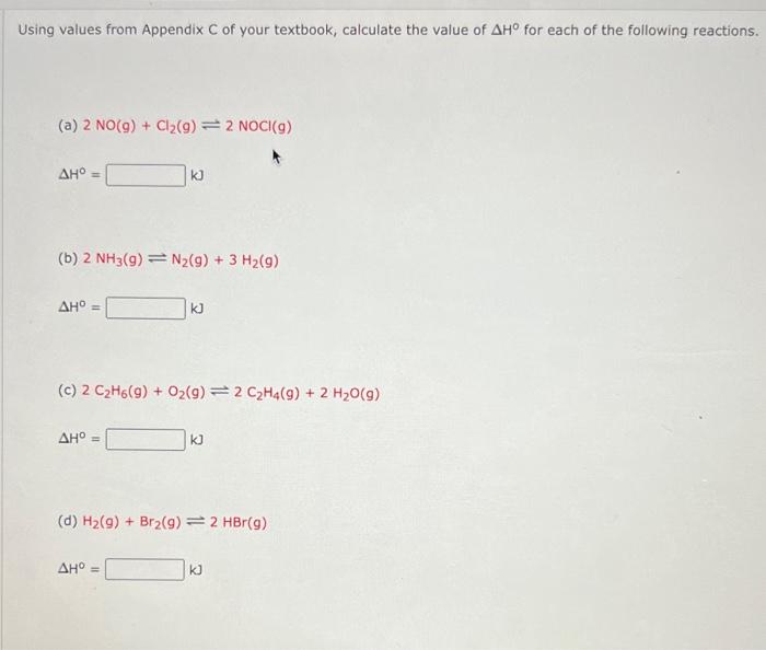 Solved Using values from Appendix C of your textbook, | Chegg.com
