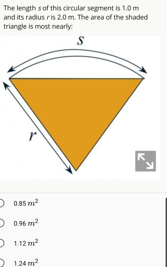 Solved The Length Of This Circular Segment Is 1 0 M And Its