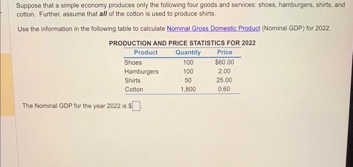 Solved following table illustrates the value added approach | Chegg.com