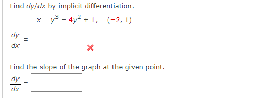 Solved Find dydx ﻿by implicit | Chegg.com