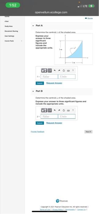 Solved 1:52 openvellum.ecollege.com Part A De Sharing | Chegg.com
