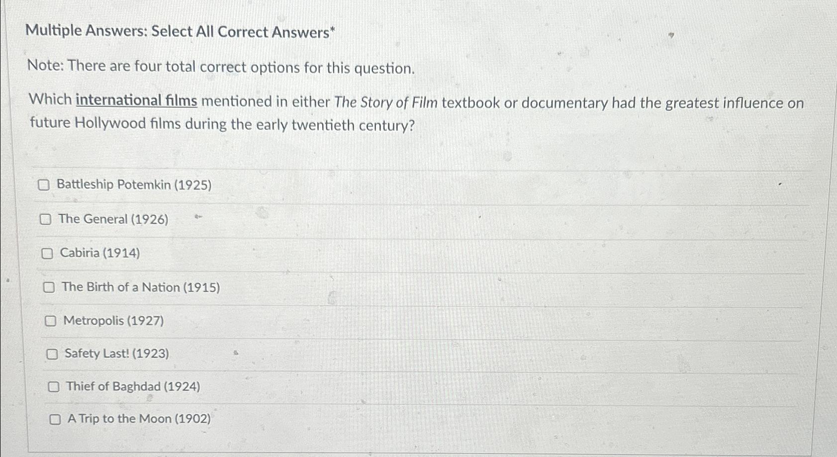 Solved Multiple Answers Select All Correct Answers Note