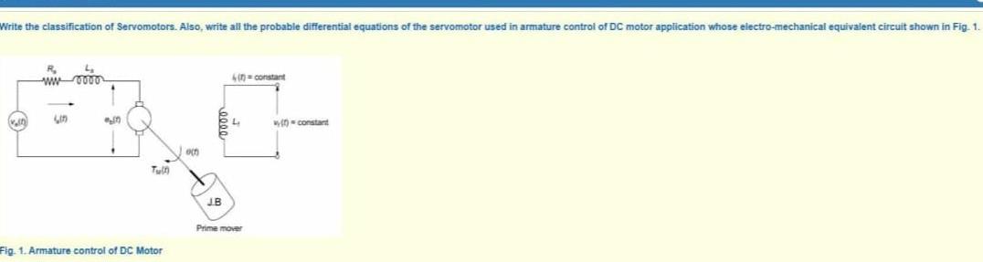 Solved Write the classification of Servomotors. Also, write | Chegg.com