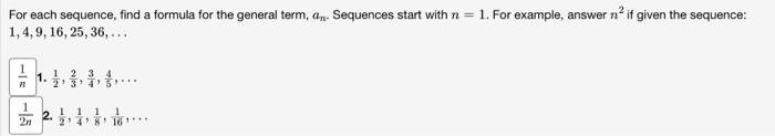 [Solved]: solve this one For each sequence, find a for