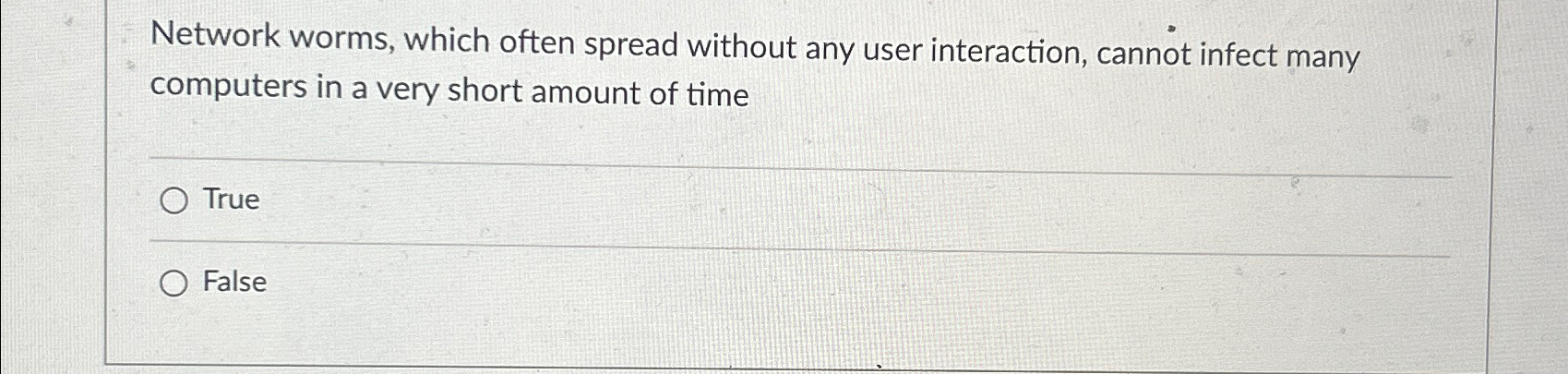 Solved Network worms, which often spread without any user | Chegg.com