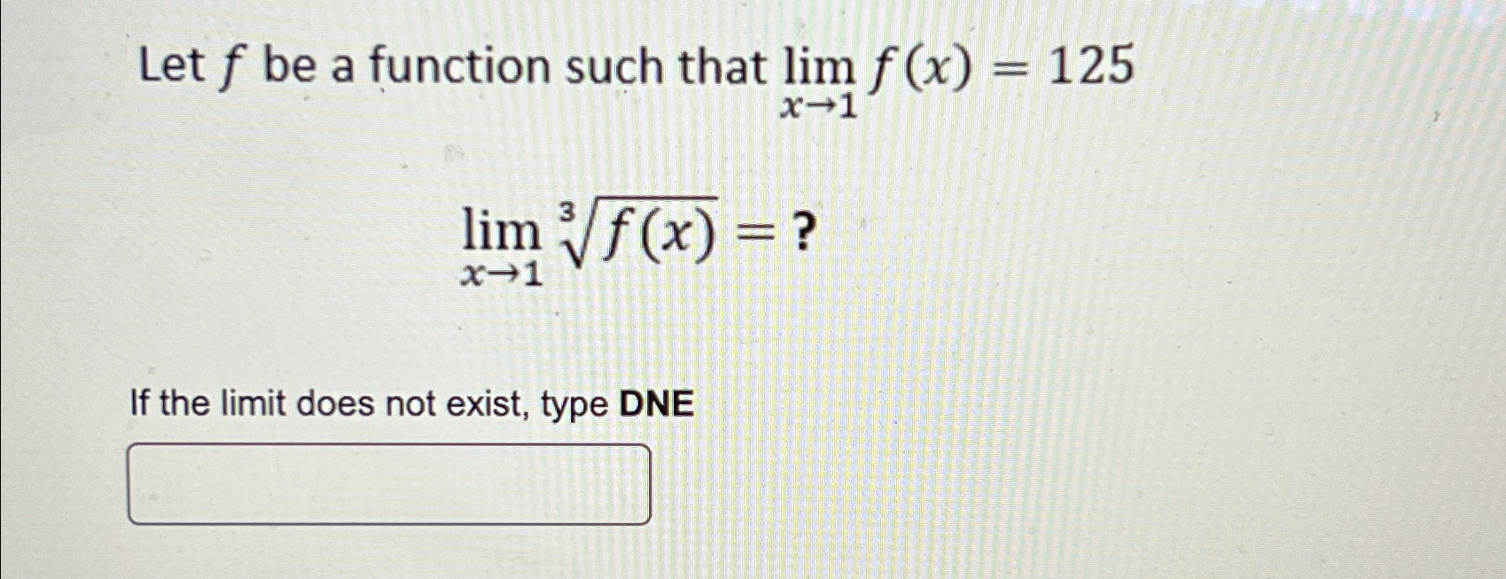 Solved Let f ﻿be a function such that | Chegg.com
