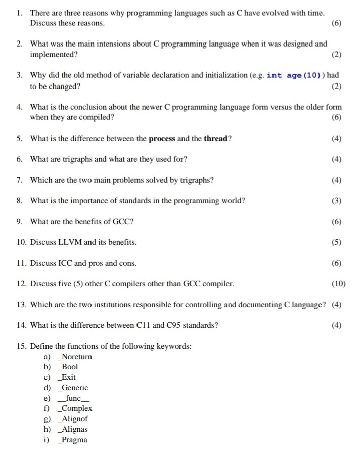 Solved 1. There are three reasons why programming languages | Chegg.com