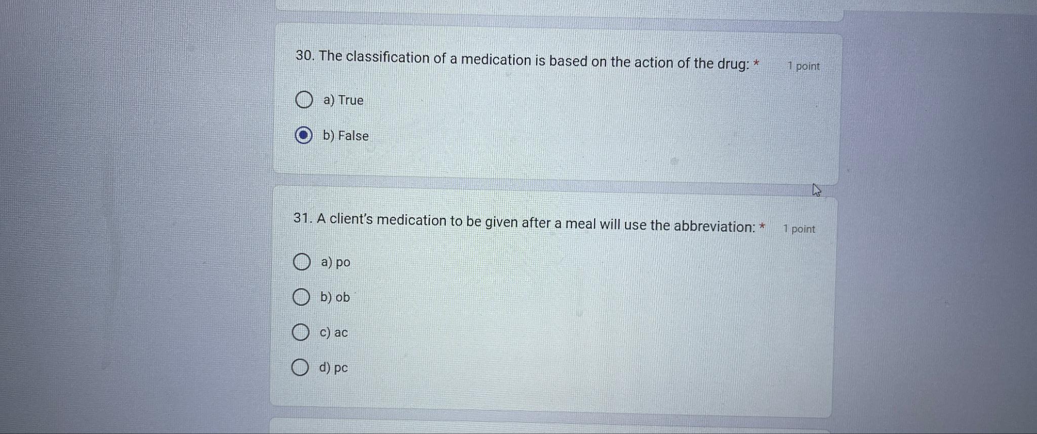 Solved The classification of a medication is based on the | Chegg.com