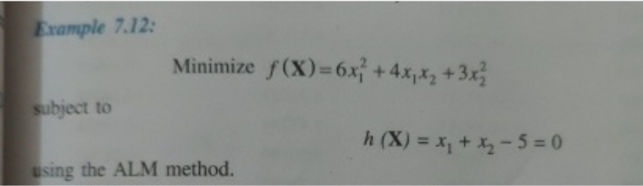 Solved Example 7.12:Minimize f(x)=6x12+4x1x2+3x22subject | Chegg.com