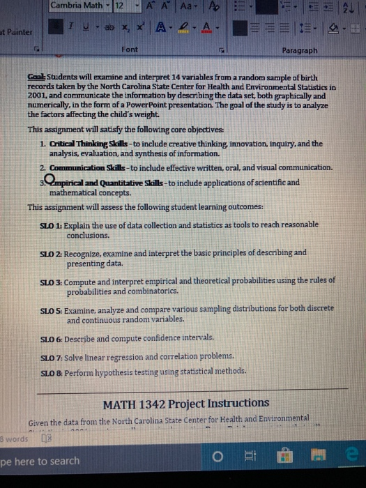 Cambria Math 12 CĂ Aa-A I U - ab *, * A - A. 2 1E - | Chegg.com